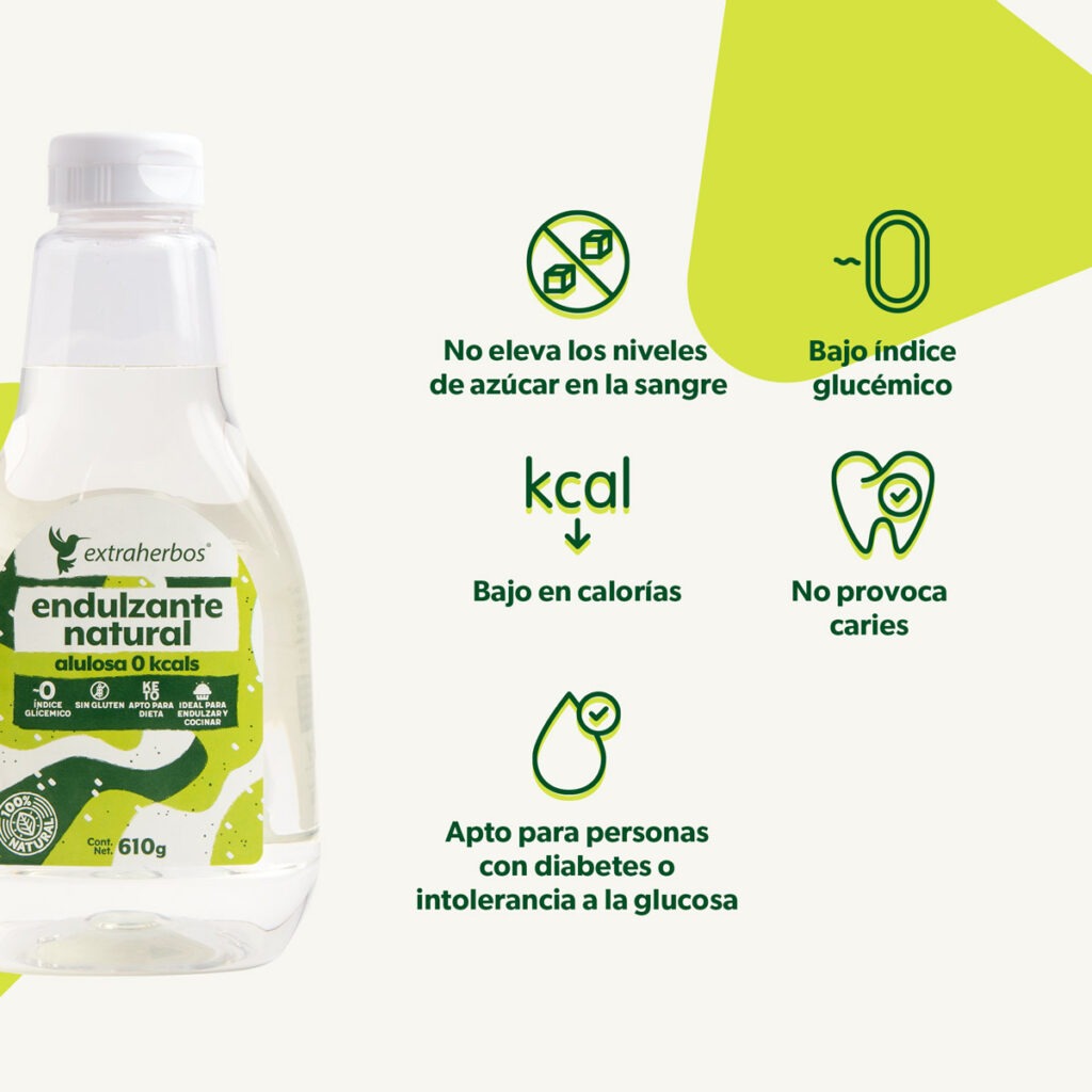 Alulosa Líquida Pura, Endulzante Natural Sin Calorías - extraherbos.com